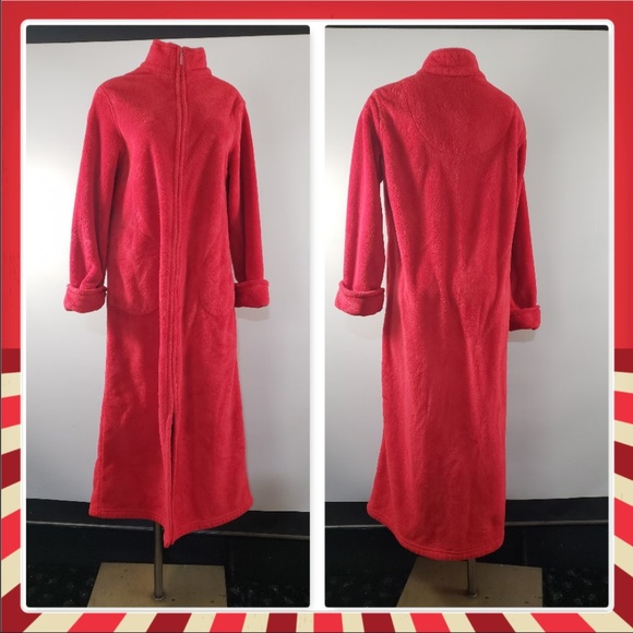 Cato | Intimates & Sleepwear | Cato Soft Long Plush Robe Full Zipper ...